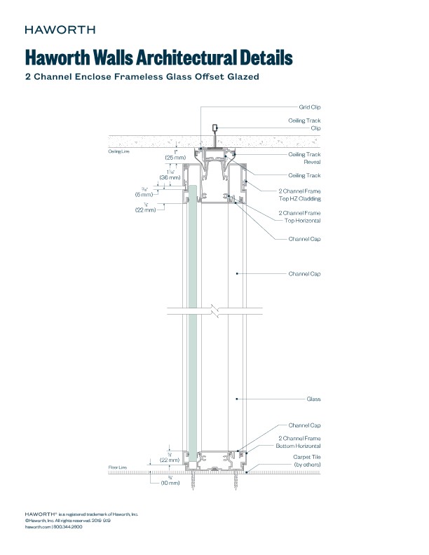 2 Channel Enclose Frameless Glass Offset Glazed | Details Page | Haworth